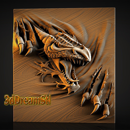 STL file raptor STL model, CNC router engraver, artcam, aspire, cnc ...