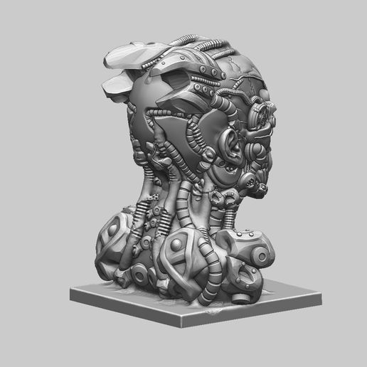 STL file Robot Skull human bust,Cyborg robot human, Perfect Gamer Gift ...