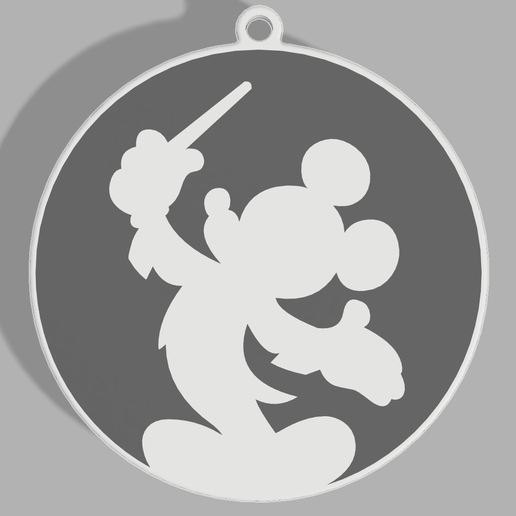 🎄 Disney 3 Logo - Christmas Ornament・ STL File for 3D printing・Cults