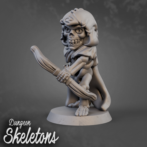 💀 Dungeon Skeleton Pack・ STL File for 3D printing・Cults