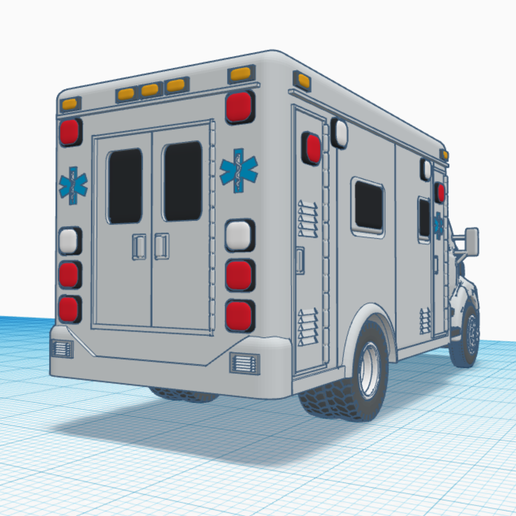 🚑 HO SCALE MEDIUM DUTY AMBULANCE・ STL File for 3D printing・Cults