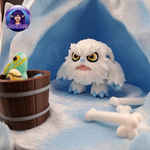 🎄 Yeti Puff and Yeti Cave Playset・ 3D File for 3D printing・Cults