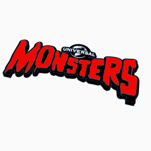 👻 UNIVERSAL MONSTERS Logo Display by MANIACMANCAVE3D・ STL File for 3D ...