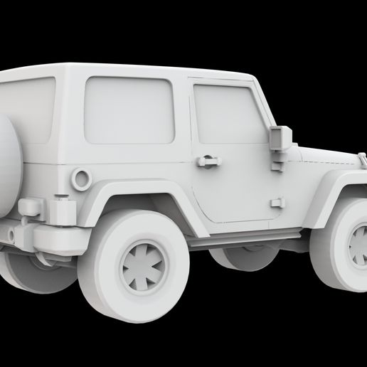 🗿 Jeep Wrangler - 3D Printable Model・ STL File for 3D printing・Cults
