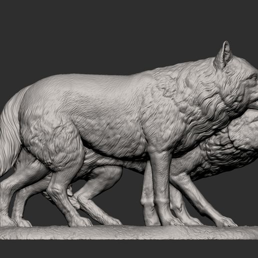 🐺 Wolf and she-wolf 3D print model・ STL File for 3D printing・Cults