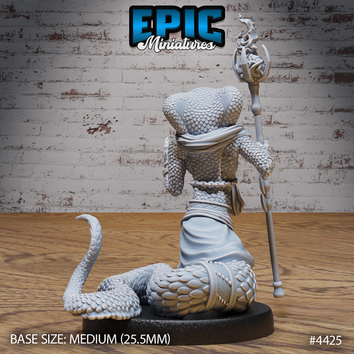 3D file Cobra Folk Warrior ‧ DnD Miniature ‧ Tabletop Miniatures ...