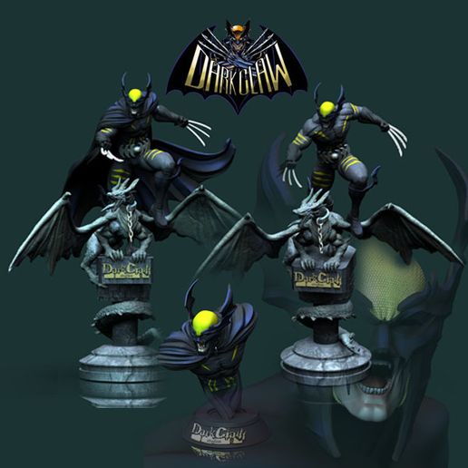 🗿 Dark Claw Hybrid = Batman + Wolverine STL files for 3d printing ...