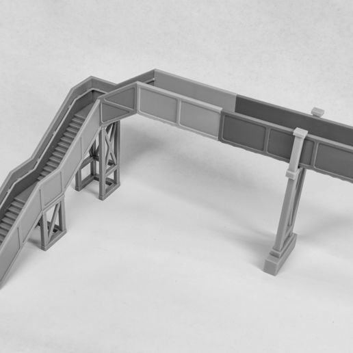 🛤️ Model Railway Footbridge 02・ STL File for 3D printing・Cults