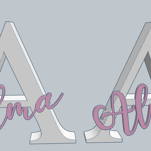 🗿 Name Alma / Letter / Buchstabe A・ STL File for 3D printing・Cults