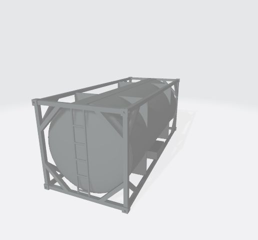 🦶 20 Foot Intermodal Liquid Container HO Scale・ STL File for ・Cults