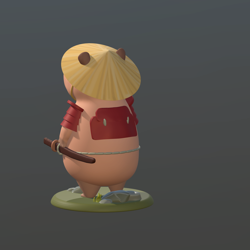Archivo STL Capybara Samurai - 3D Printable Miniature 🗡️ ・Modelo de ...