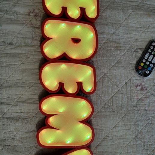 STL file Brilliant Name: Jeremy LED Sign 🚩 ・3D printable model to ...