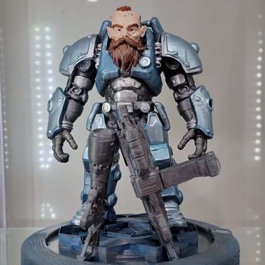 🫡 Commercial License Cyber Dwarf Soldier・ 3D File for 3D printing・Cults