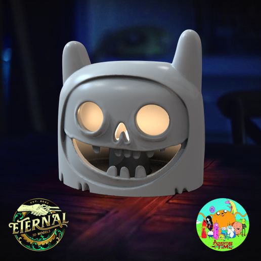 💀 FINN AND JAKE SKELETON JACK O'LANTERNS - ADVENTURE TIME - ETERNAL・ 3D ...