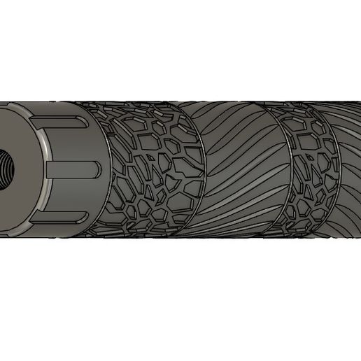 🔫 Integral Suppressor in .22 caliber (1/2x20 and x28)・ STL File for 3D ...