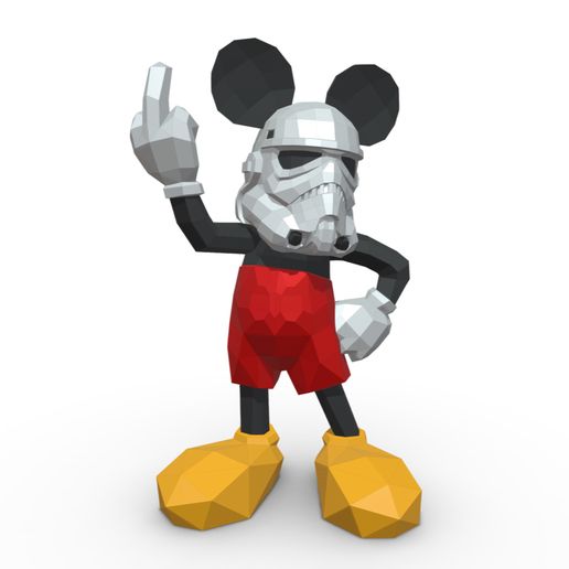 STL file Mickey Mouse stormtrooper 🐁 (OBJ)・3D printable design to ...