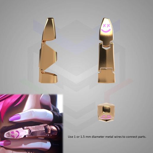 3D file Jinx's Mechanical Finger - Arcane 🎭 ・3D print design to ...