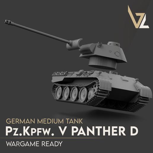 🪖 Pz.Kpfw. V Panther ausf D・ STL File for 3D printing・Cults