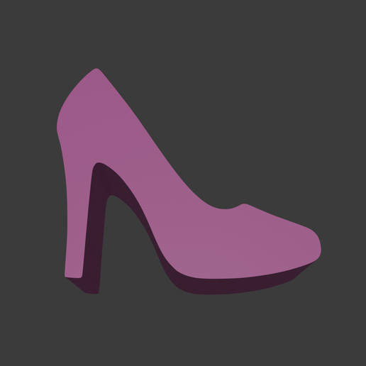 👟 High Heel Shoe Symbol Meeple Silhouette – 3D Printable Game Token ...