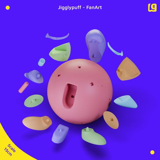 MultiColor Version Jigglypuff Lying and Laughing from the Pokemon Anime ...