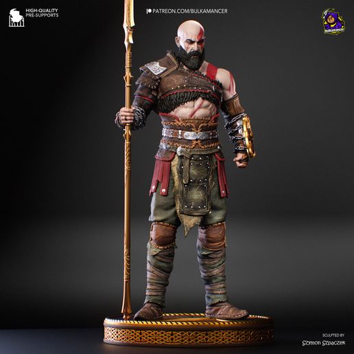♂️ Kratos | God of War | 313mm・ 3D File for 3D printing・Cults