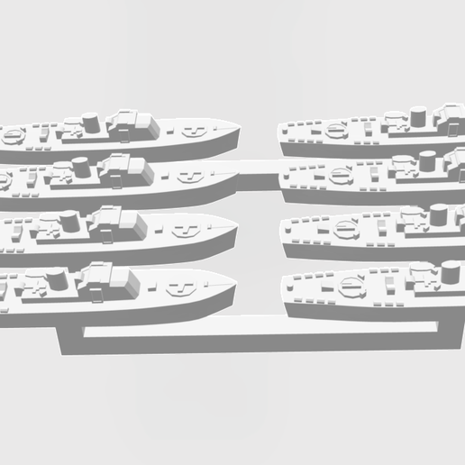 ♟ Fairmile B class motor launch 1:2400 WW2・ STL File for 3D printing・Cults