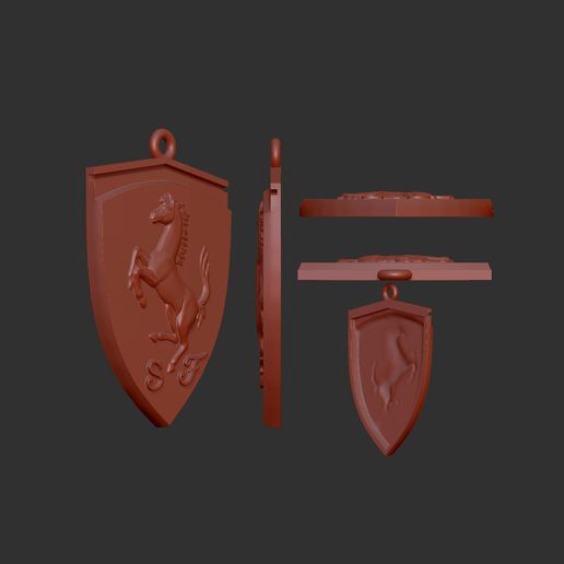 🚗 Ferrari logo pendant・ STL File for 3D printing and CNC machining ...