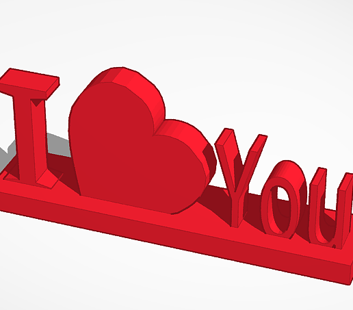 💜 I Heart you Stand Up Sign (STL)・ STL File for 3D printing・Cults