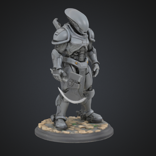 👽 sci-fi alien heavy trooper game rpg・ STL File for 3D printing・Cults