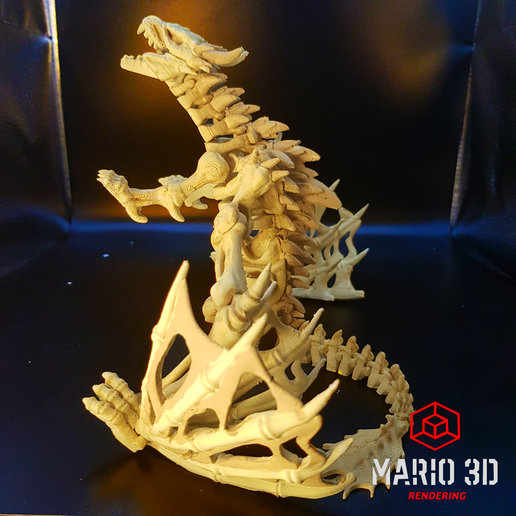 🐉 DRAGON_SKELETON_FLEXI_PRINT_IN_PLACE・ 3D File for 3D printing・Cults