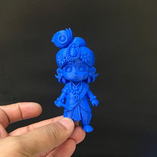 📁 Lord Krishna Chibi Style Playing Flute | 3D Printable STL File ...