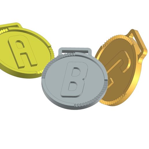 STL file Medals A to Z 💍 ・3D print design to download・Cults