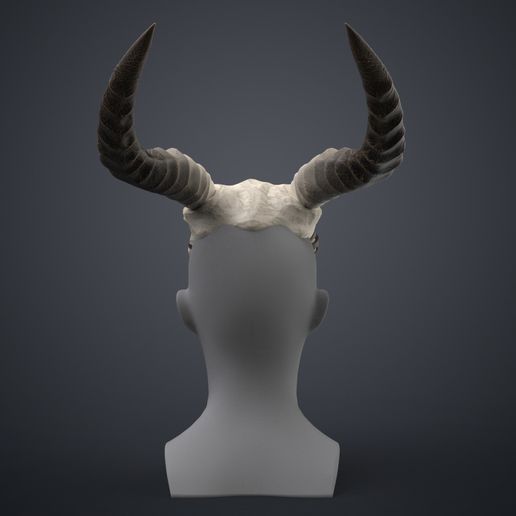 💀 Shaman Skull with Horns・ 3D File for 3D printing・Cults