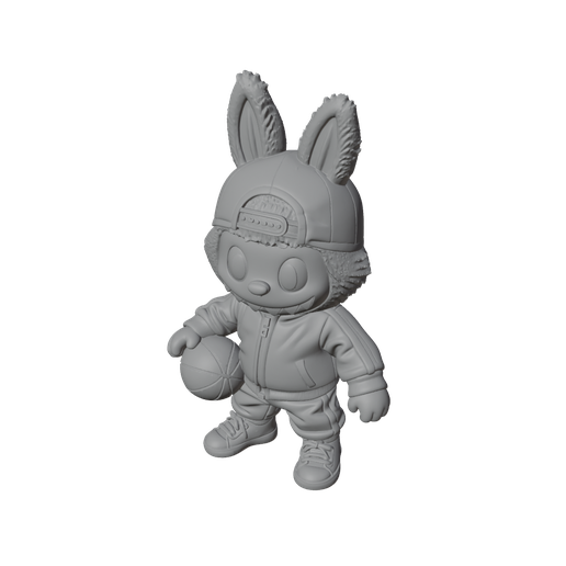 🏀 Labubu Basketball Figure in Tracksuit – STL and Textured GLB File for ...