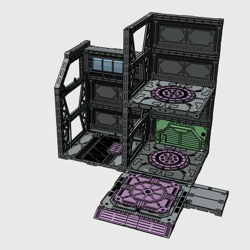 🤖 FULLY CUSTOMIZABLE MECHA HANGAR BASE・ 3D File for 3D printing・Cults