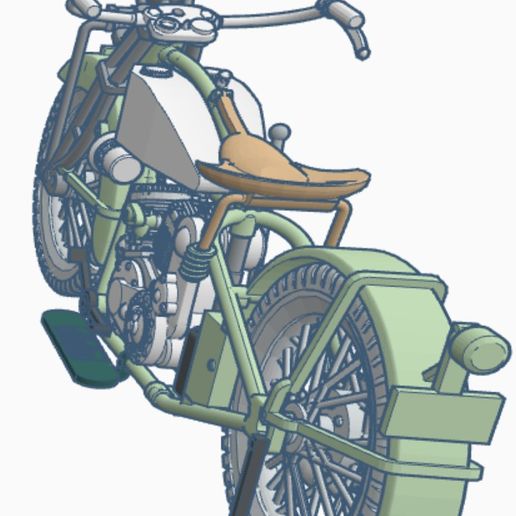 🏍️ Indian Scout Style motorbike・ STL File for ・Cults