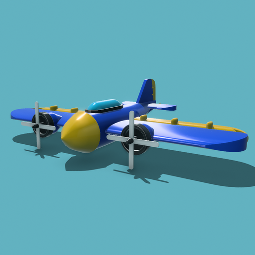 🚁 Cartoon Propeller Plane・Free STL File for 3D printing・Cults