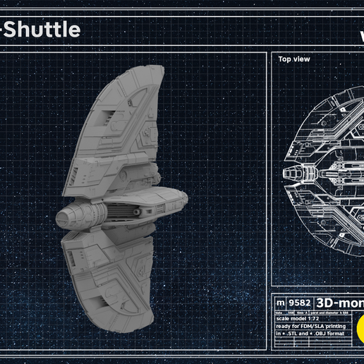 🚢 T-6 Jedi Shuttle Ahsoka ship from Star Wars・ 3D File for 3D printing ...
