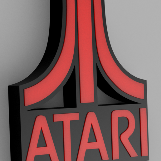 🎮 Atari 3D Logo・ STL File for ・Cults