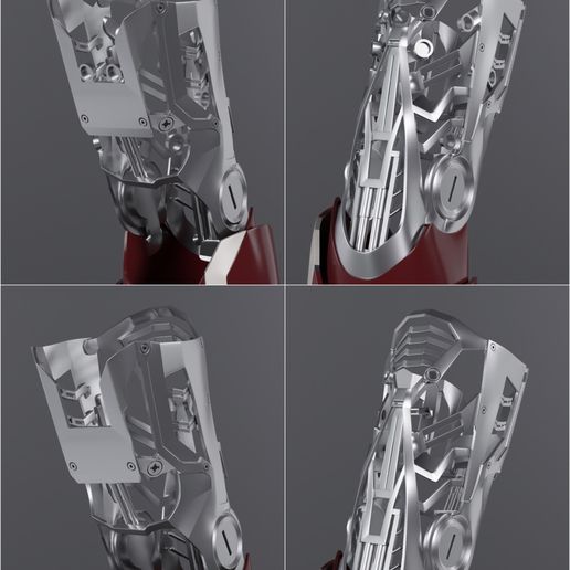 👨 Iron Man Mk 42 Mk 43 Motorized 3D Printable Arm Gauntlet・ 3D File for ...