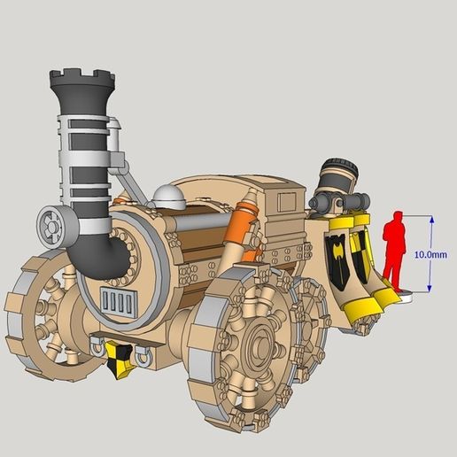 3D file 10mm Imperious Heavy Mortar Steam-Tank 🚗 ・3D print object to ...