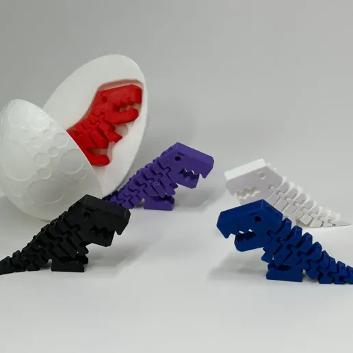 🦖 T-Rex Flex Egg・Fichier 3D Gratuit pour Impression 3D・Cults