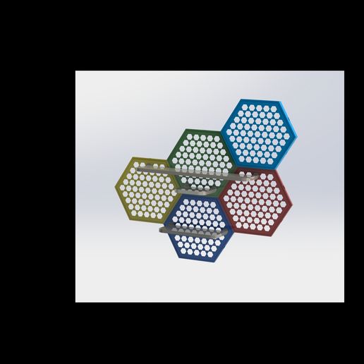 🖼 Modular Hex Display With optional Leds・Free STL File for 3D printing ...