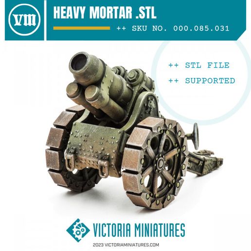 🔫 Heavy Mortar・ 3D File for 3D printing・Cults