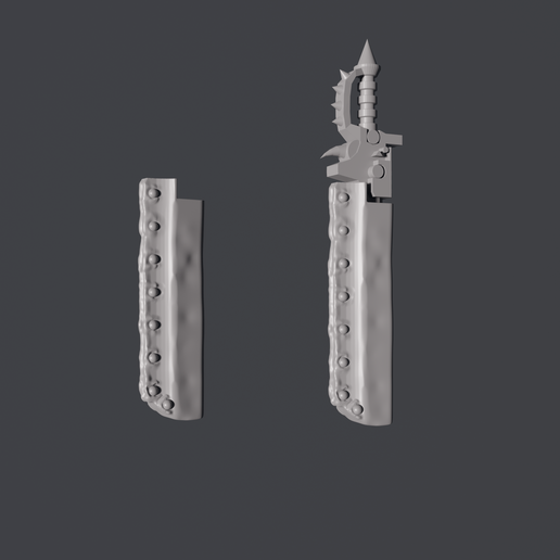 🔫 Chaos sheathed chain weapons sample・Free STL File for ・Cults