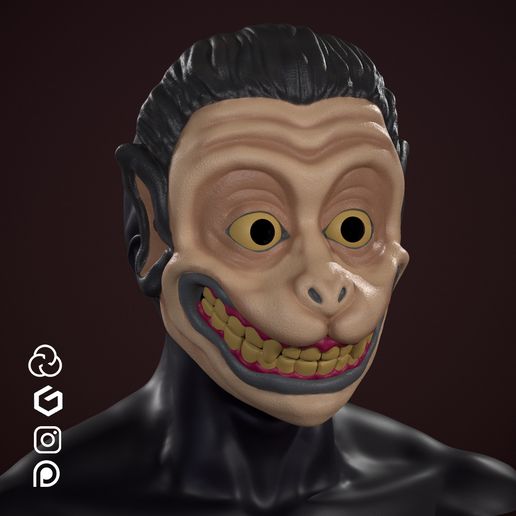 STL file Saru mask yokai tattoo 🐒 ・3D printer model to download・Cults