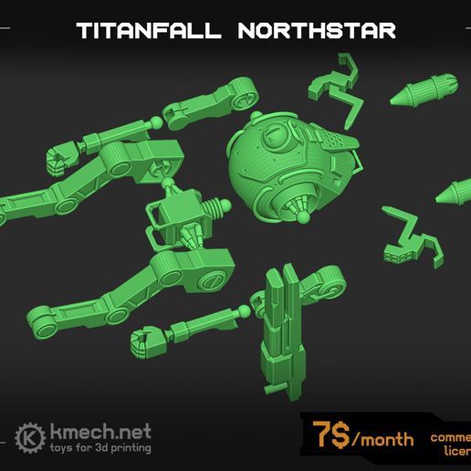 🧑‍ ️ Titanfall Northstar mech・Free STL File for 3D printing・Cults