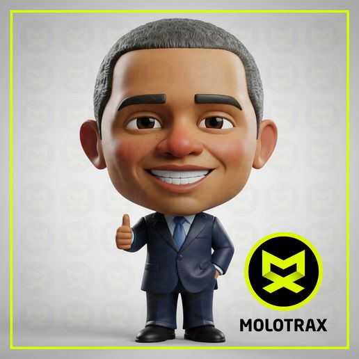 ⬆️ Barack Obama Chibi Cartoon Former President Thumbs Up 3D Model STL ...