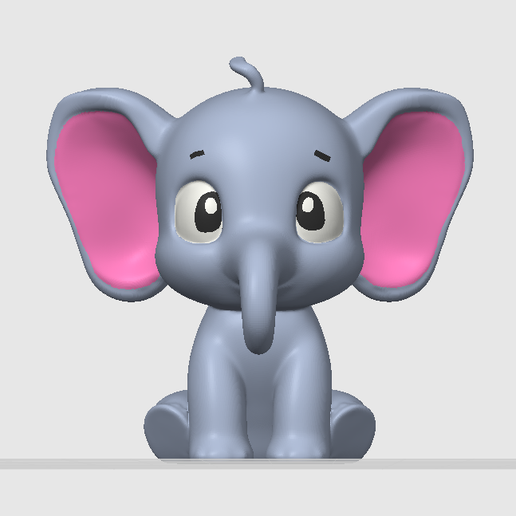 👶 Baby Elephant・ STL File for 3D printing・Cults
