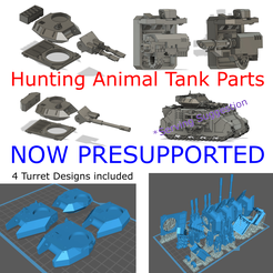 3D printable Hunting Animal Tank Parts - NOW PRESUPPORTED • made with ...